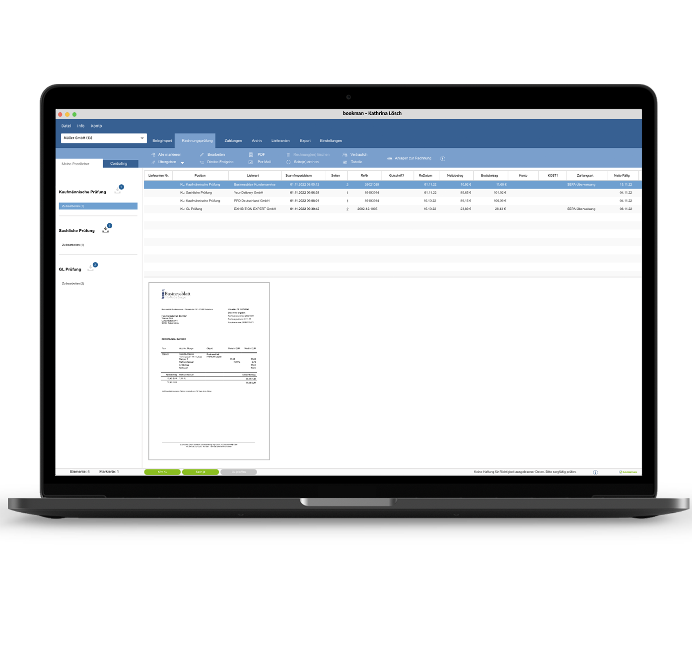 bookman Registrierung